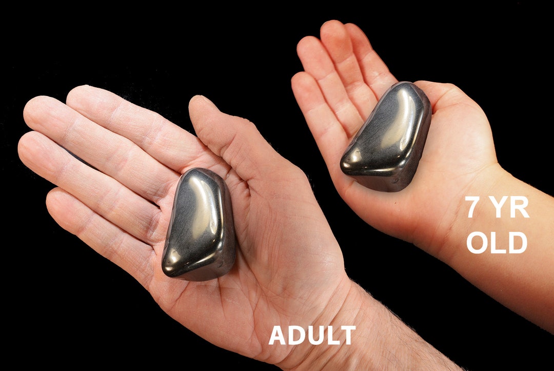 SILVER HEMATITE 2" 3-5 Oz Extra Large Tumbled Stones Polished Rocks and ...