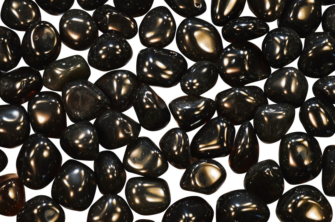 Apache Tear Polished 1/2 Set of 4 Tumbled Pieces Rock | Etsy