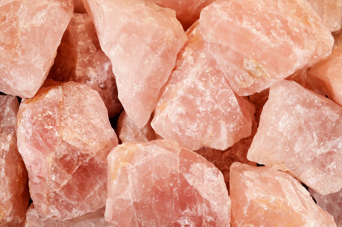ROSE QUARTZ Crystal 3" 8-12 Oz Heart Chakra Crystal Rocks Mineral ...