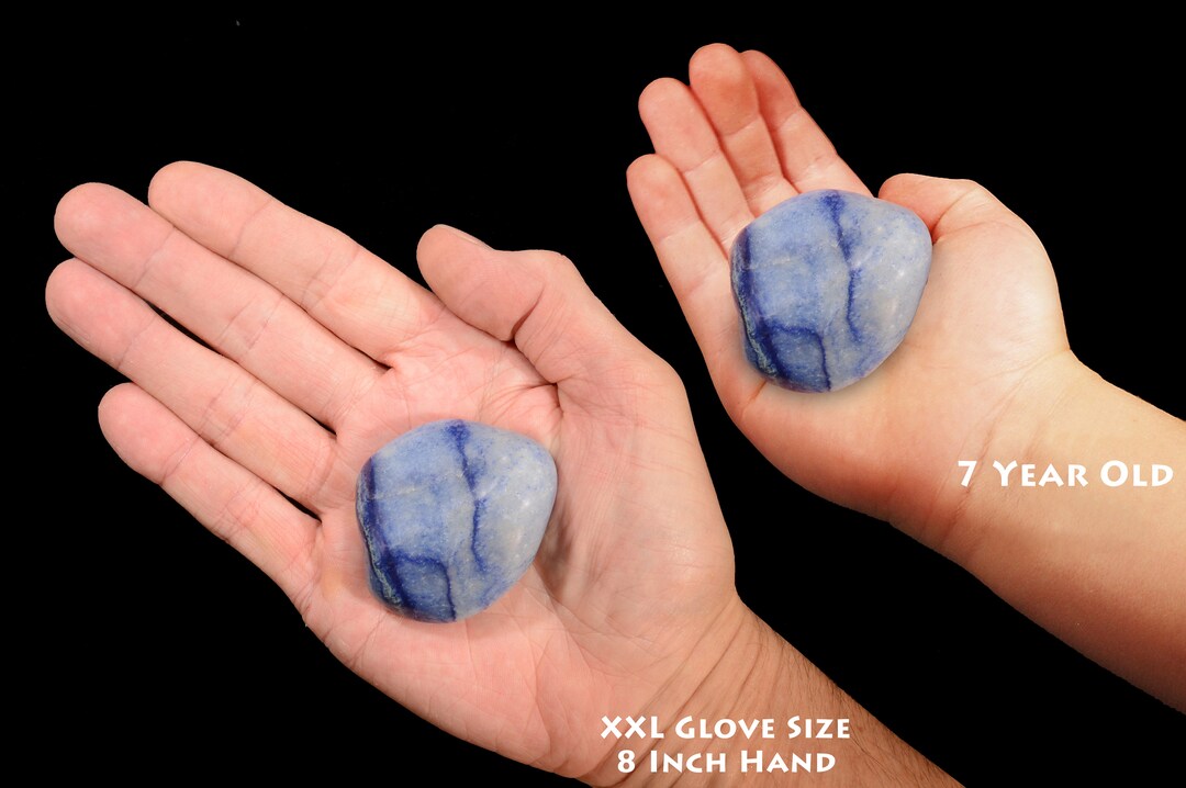 BLUE QUARTZ 2 3-5 Oz Extra Large Tumbled Stone Polished Throat Chakra ...