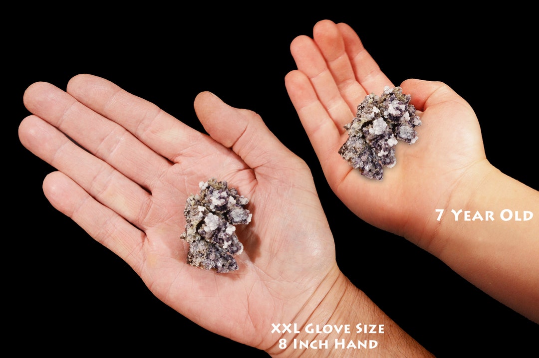 PURPLE FLUORITE SELENITE 2" 2 Oz Rock Mineral Specimen Crown Chakra ...