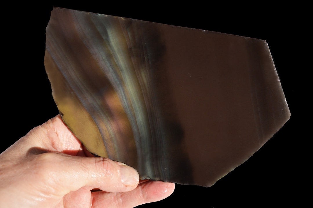 RARE Rainbow Obsidian Slice 8 X 5 15 Oz sku 05 - Etsy