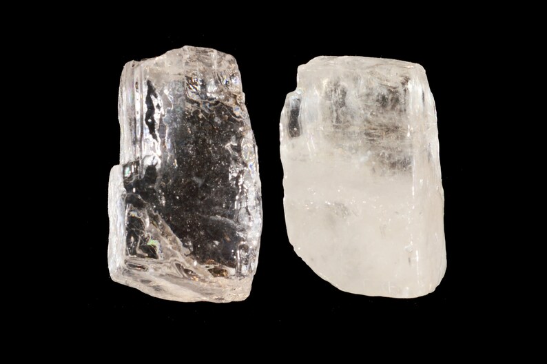 ICE CALCITE 1" 2 Pieces Crystal Large Raw Rocks and Minerals Crown ...