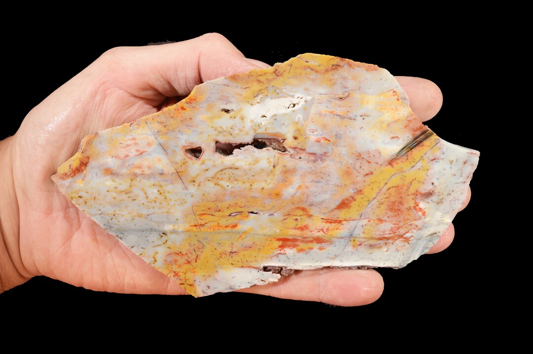 AGATE JASPER Slab 7" X 4" (sku 41) Lapidary Slice Rough Rock Mineral ...