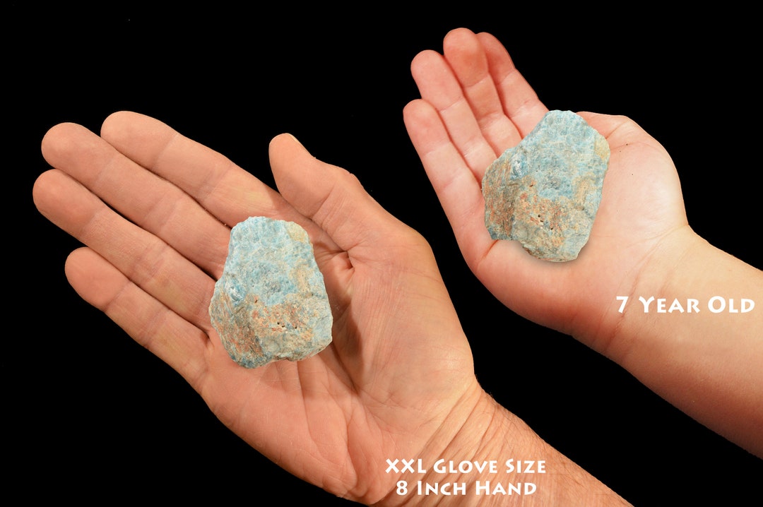 BLUE APATITE 2 3/4" 4-7 Oz Raw Rock Mineral Throat Chakra Crystal Stone ...