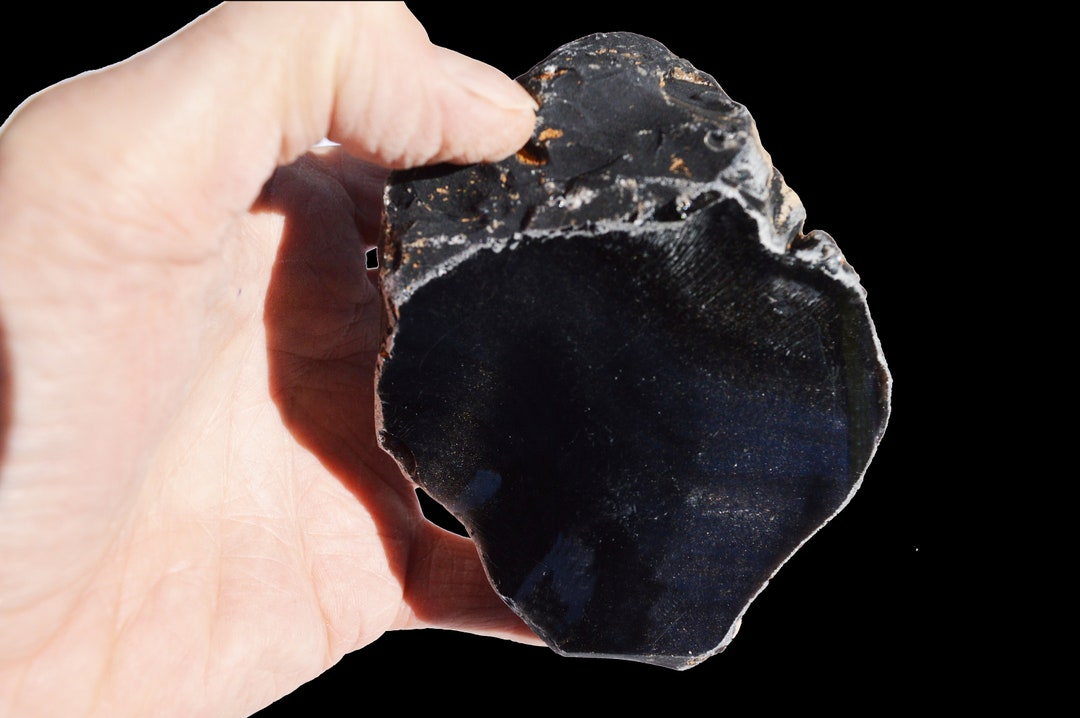 RARE Rainbow Blue Silver Obsidian 4 1/2" X 3" 1 Lb 9 Oz (sku 40) Davis ...