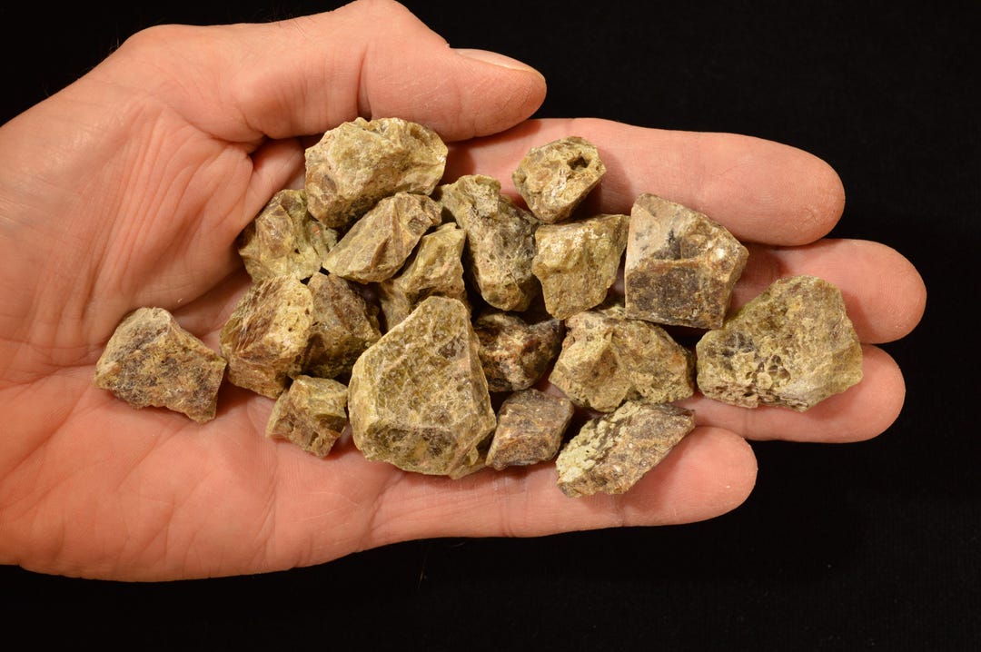 VESUVIANITE 3/4" 8 Ounce Lot (sku 01) Idocrase Raw Rock Mineral Heart ...