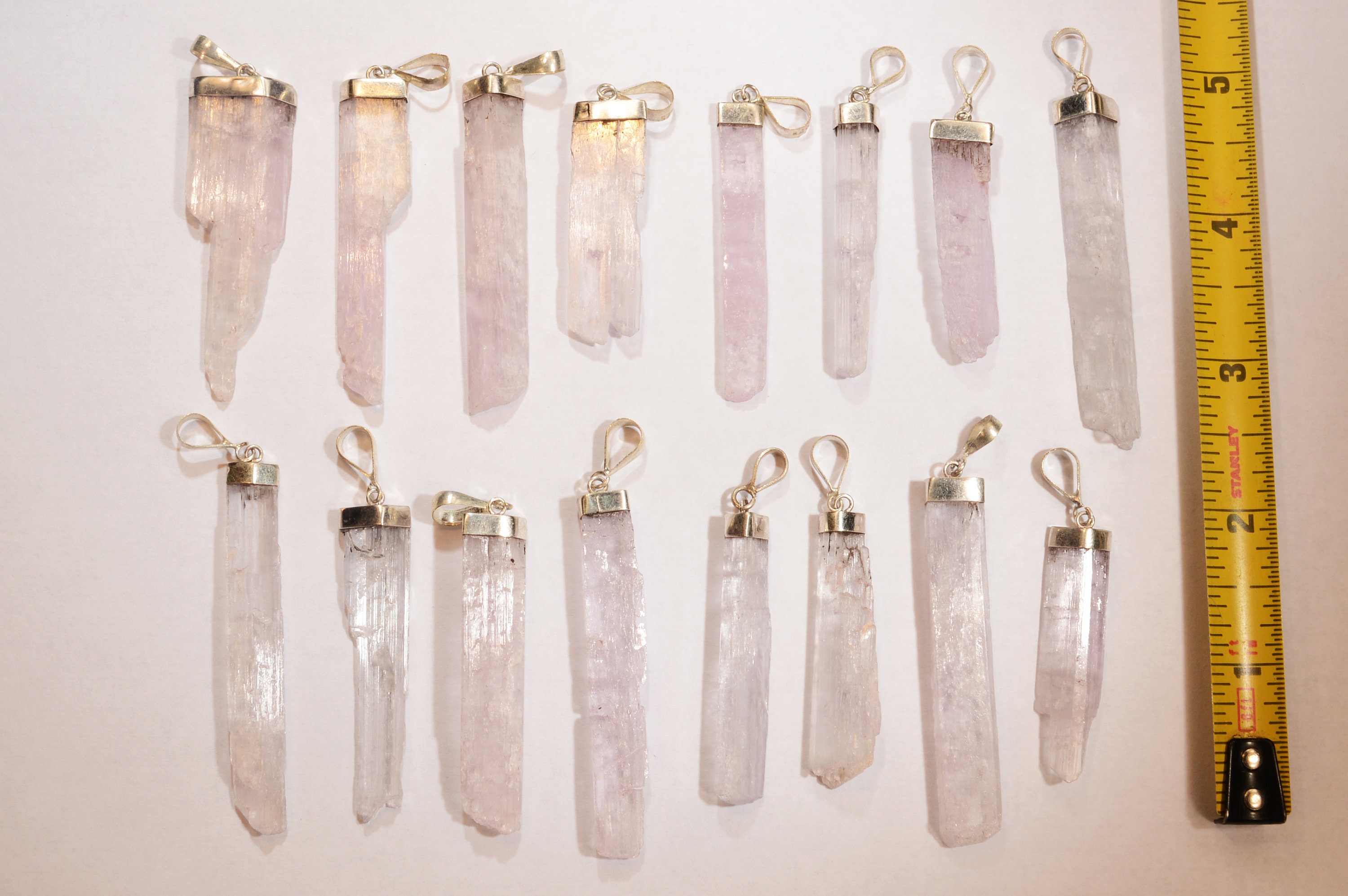 Kunzite Crystal Pendant 2 For Jewelry Necklace Mineral | Etsy