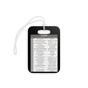 Q-codes & Phonetic Alphabet Quick Reference Tag for POTA SOTA Ham Radio ...