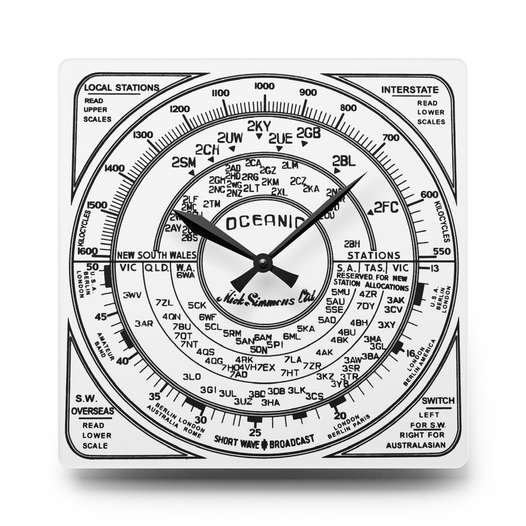 Oceanic Shortwave Retro Radio Wall Clock for Your Ham Radio Shack - Etsy