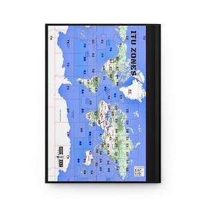 Hardcover Journal Quick Reference Ham Radio Chart and ITU Zone Map - Etsy
