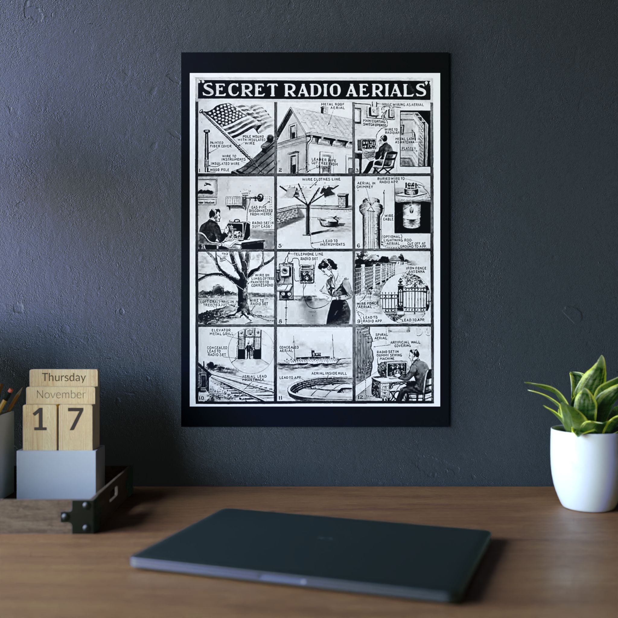 Aluminum Vintage Spy Antenna Chart for Your Hamshack - Etsy