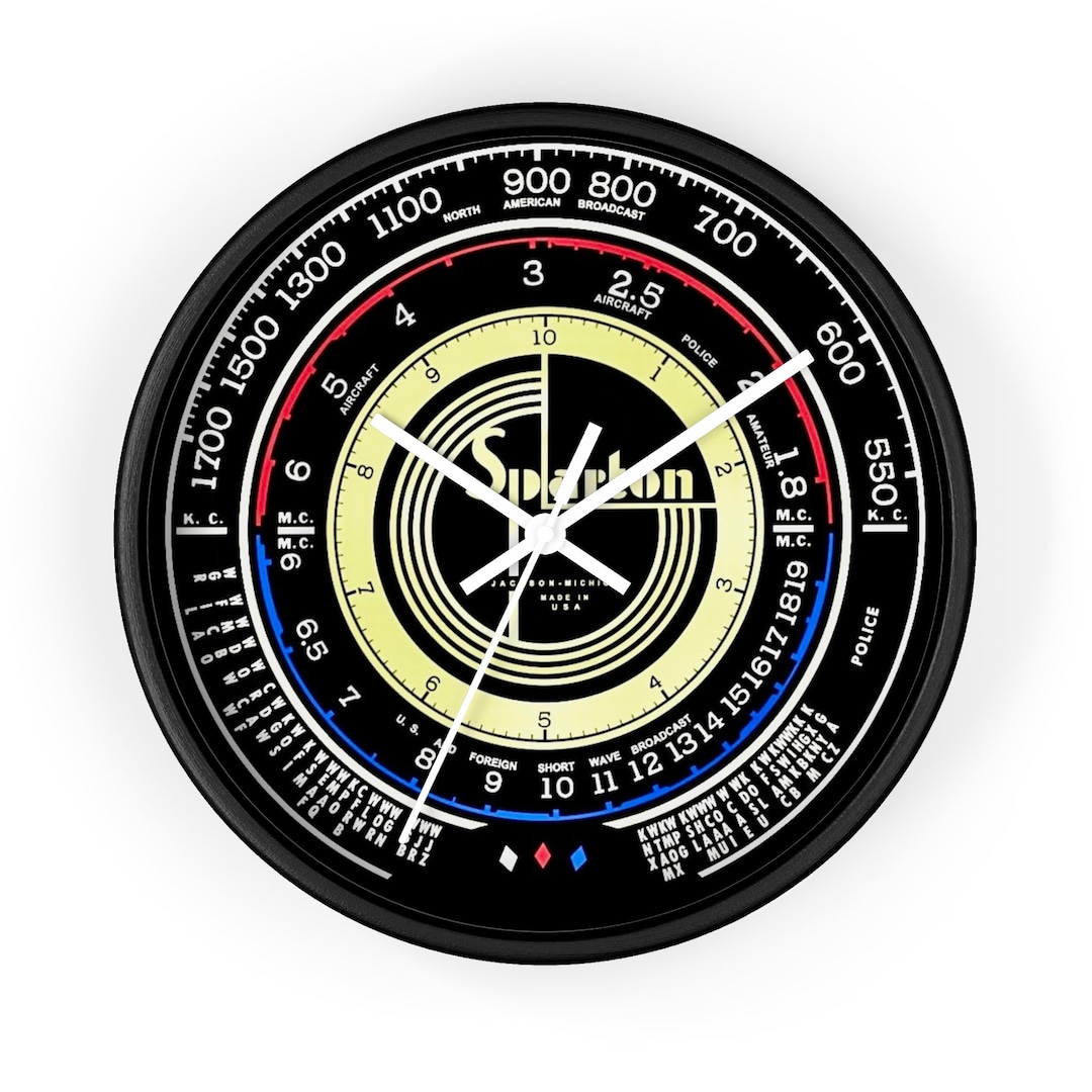 Retro Ham Shack Wall Clock. Sparton Shortwave Dial Ham Radio Gift - Etsy