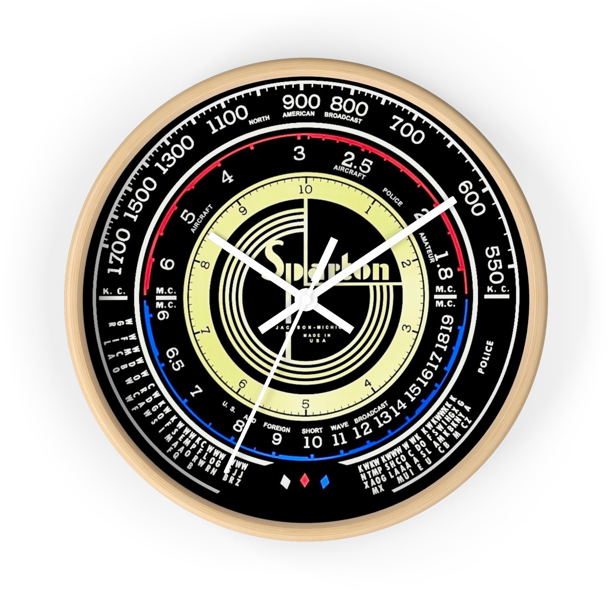 Retro Ham Shack Wall Clock. Sparton Shortwave Dial Ham Radio Gift - Etsy