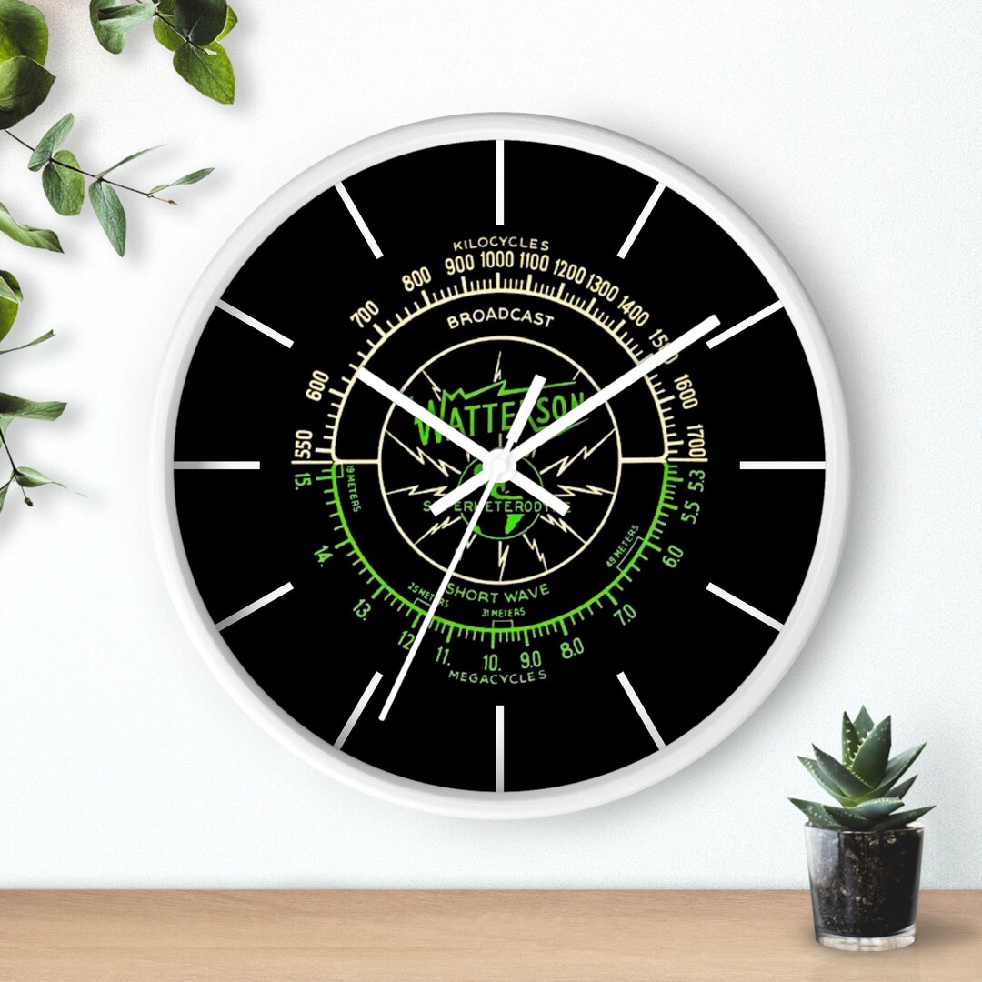 Watterson Shortwave Radio Dial Wall Clock for Your Ham Radio Hamshack ...