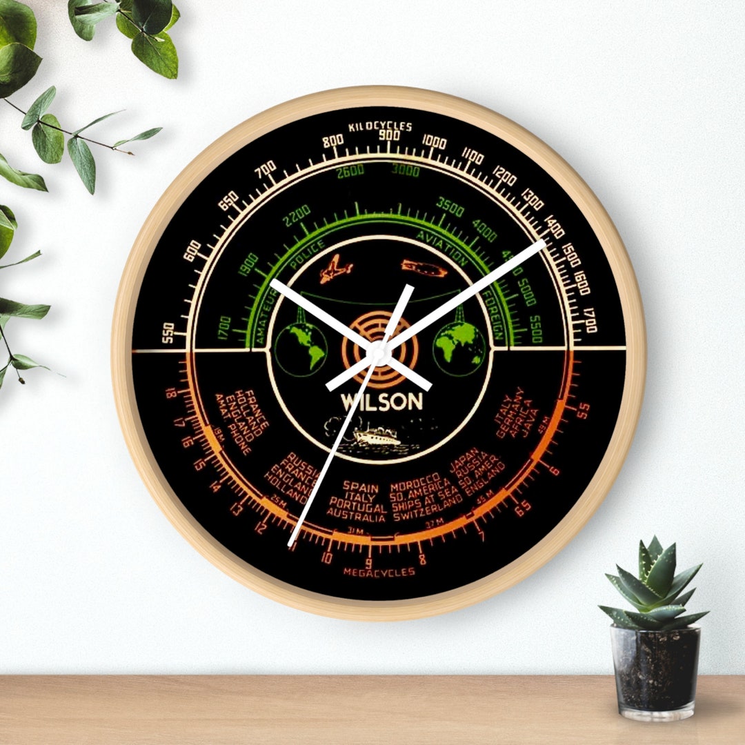 Wilson Shortwave Radio Dial Wall Clock for Your Ham Radio Hamshack - Etsy