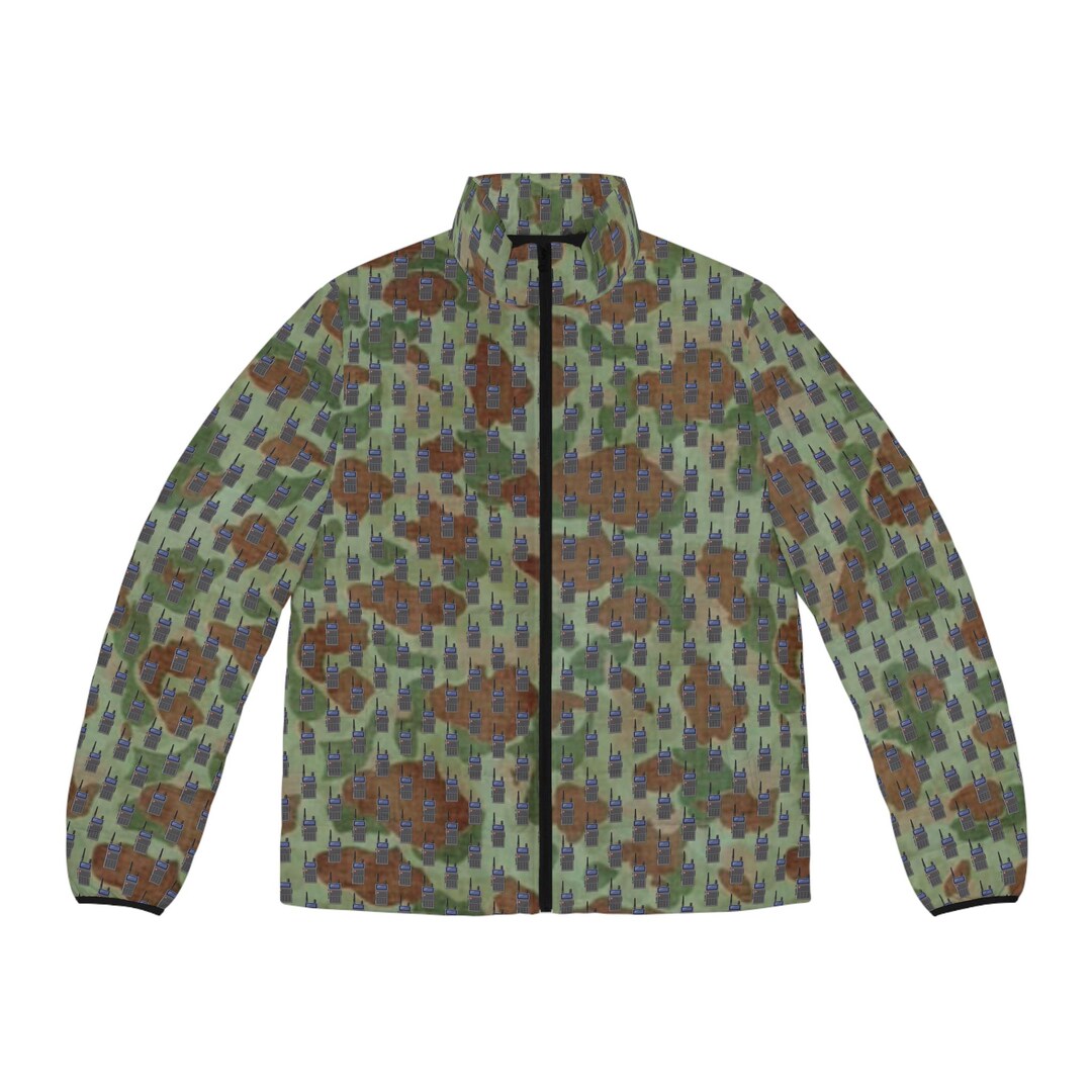 Men's Ham Radio Fengouflage Puffer Jacket for Amateur Radio Operators ...