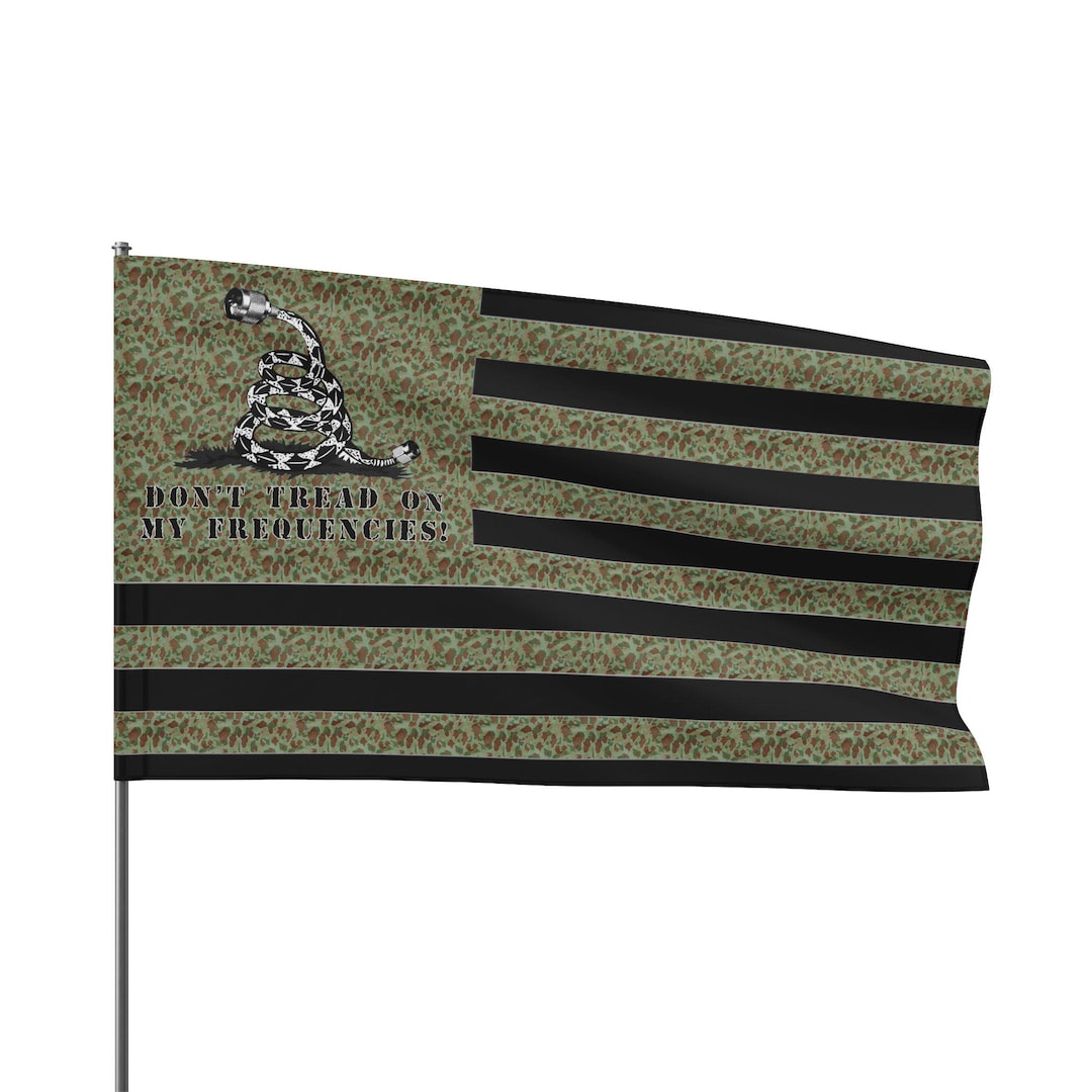 Dont Tread on My Frequencies Camouflage Ham Radio Flag - Etsy
