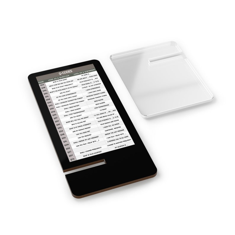 Smartphone Stand Q-codes Ham Radio Chart - Etsy