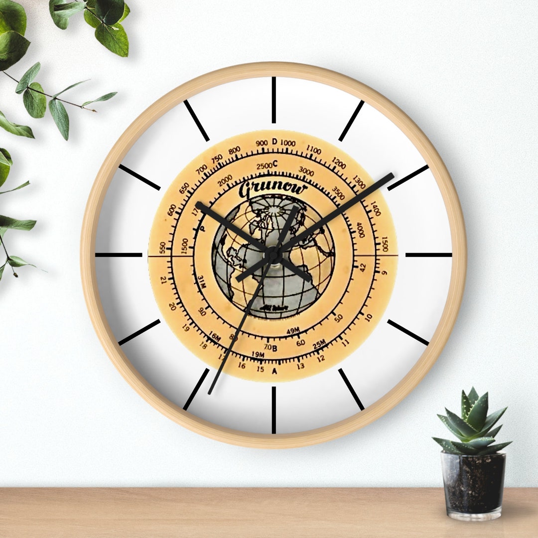 Grunow Shortwave Radio Dial Wall Clock for Your Ham Radio Hamshack - Etsy