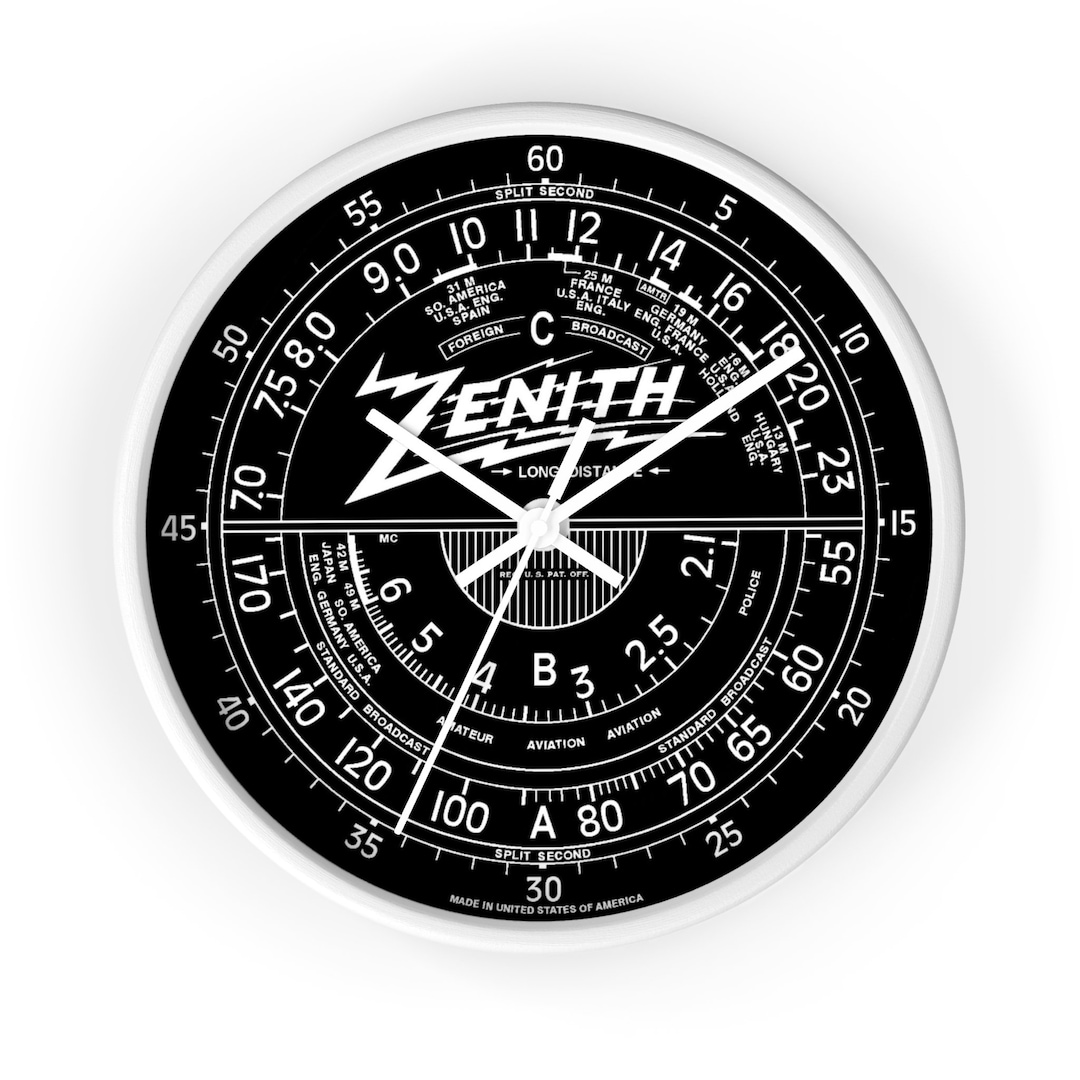 Retro Ham Shack Wall Clock. Zenith Shortwave Dial Ham Radio Gift - Etsy