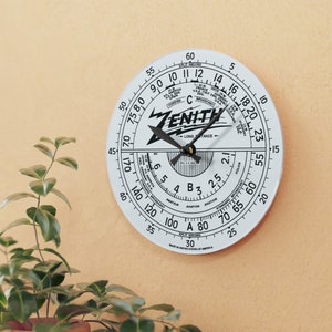 Zenith Radio Ham Shack Wall Clock. Vintage Antique Retro Classic White ...