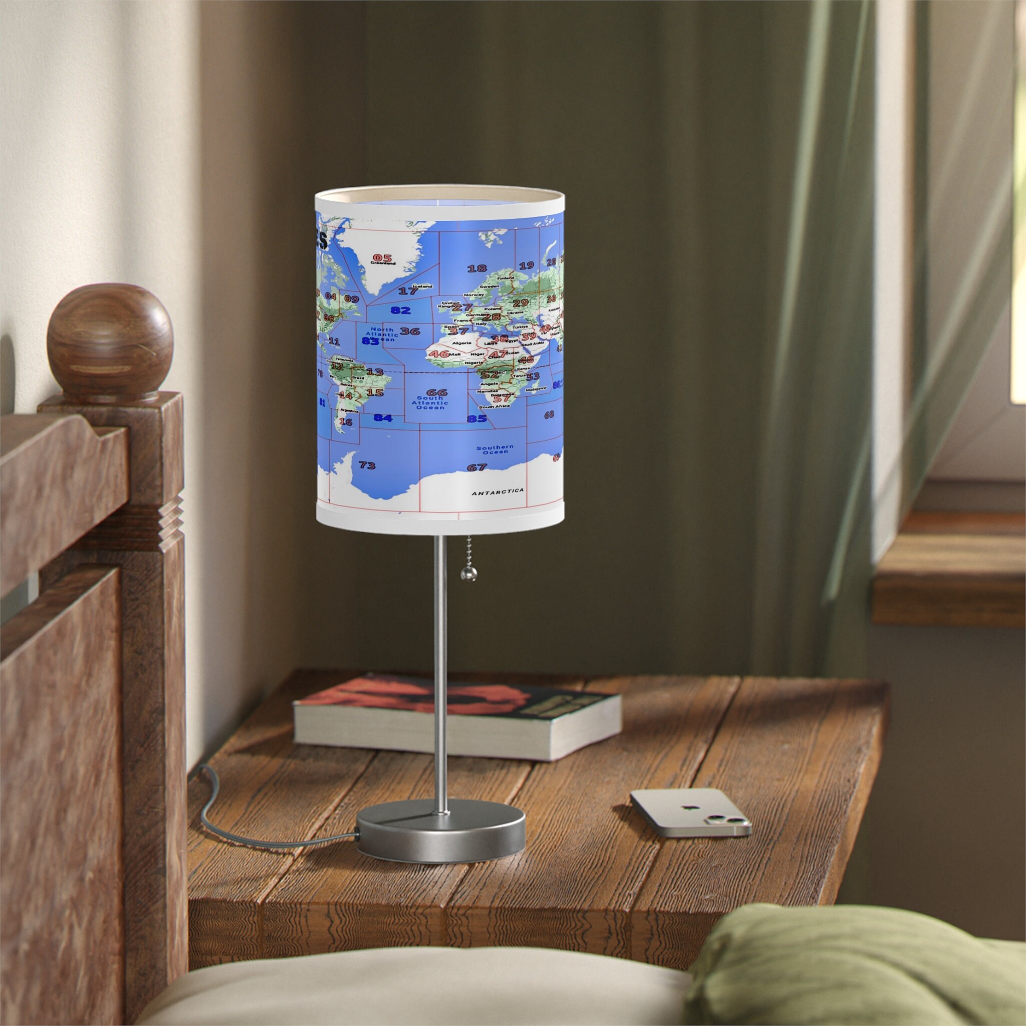 ITU Zone Map Desk Lamp for Ham Radio Shacks, US|CA Plug - Etsy