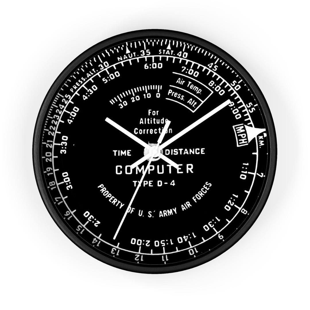 Army Air Force Flight Computer Wall Clock for Aviation Enthusiasts - Etsy