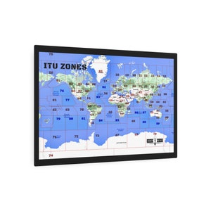 Metal ITU Zone Map for Ham Radio Room Wall - Etsy