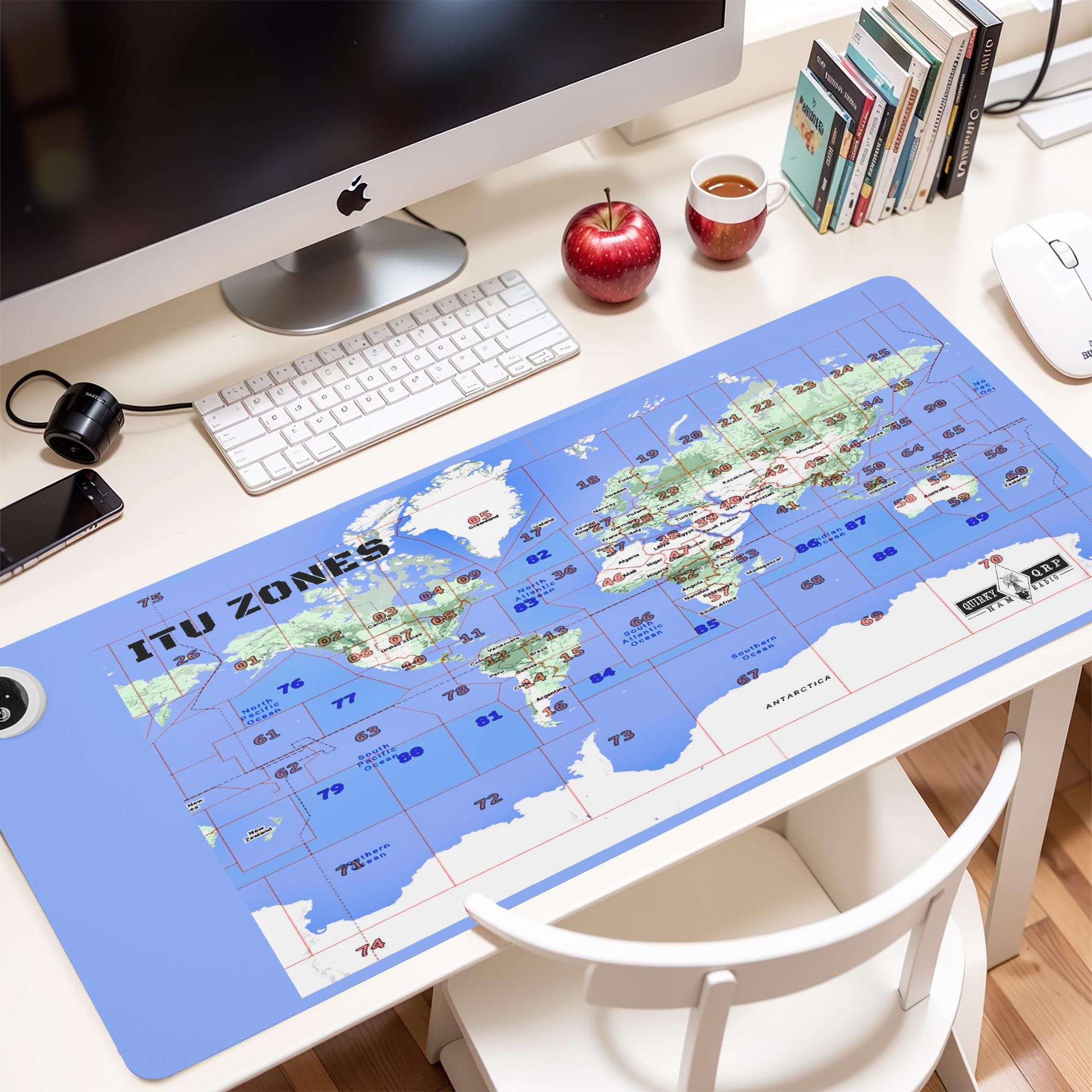 Heated ITU Zone Map Hamshack Desk Mat for Ham Radio / Amateur Radio - Etsy