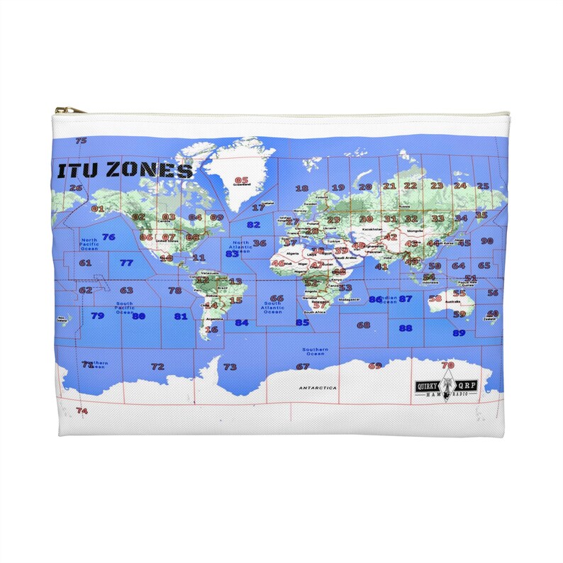 POTA Pouch. Band Plan & ITU Zone Map - Etsy