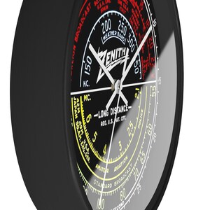 Zenith Shortwave Color Dial Wall Clock for Your Ham Shack Radio Room - Etsy