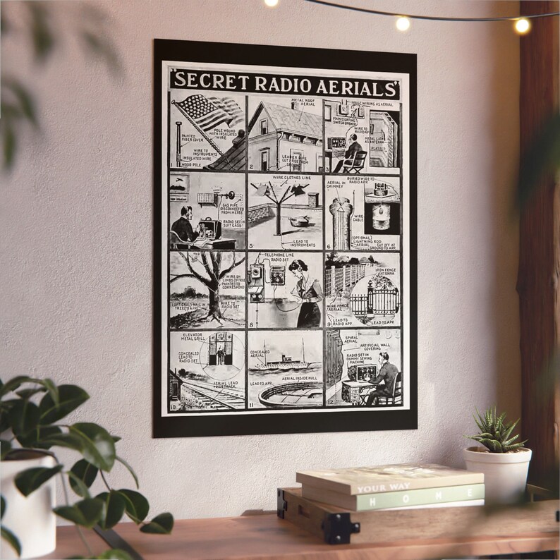 Aluminum Vintage Spy Antenna Chart for Your Hamshack - Etsy