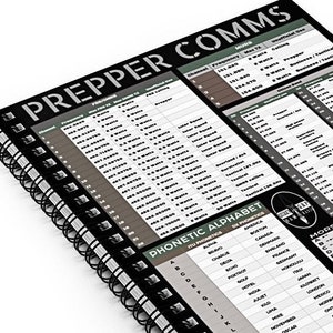 Prepper Comms Radio Frequency Channel Guide Reference Chart Spiral ...