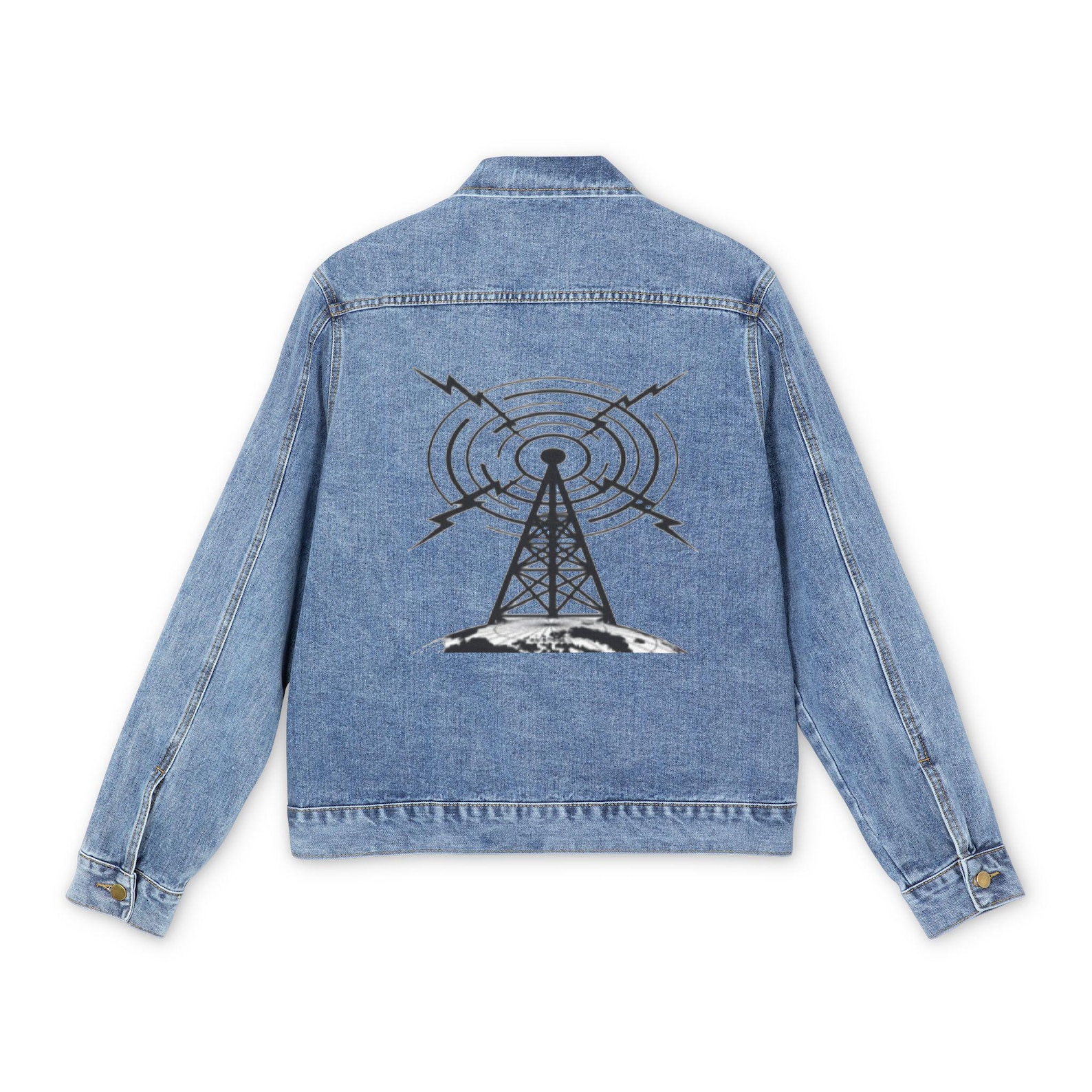 Men's Ham Radio Antenna Tower Denim Jacket - Etsy