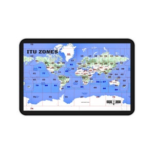 ITU Zone Map Hamshack Desk Mat for Ham Radio - Etsy
