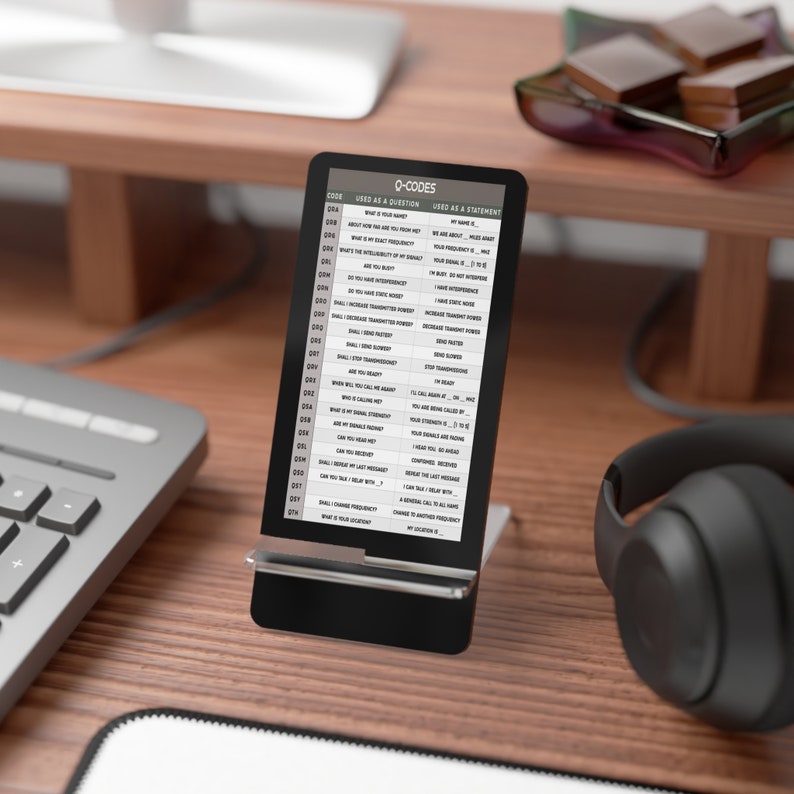 Smartphone Stand Q-codes Ham Radio Chart - Etsy