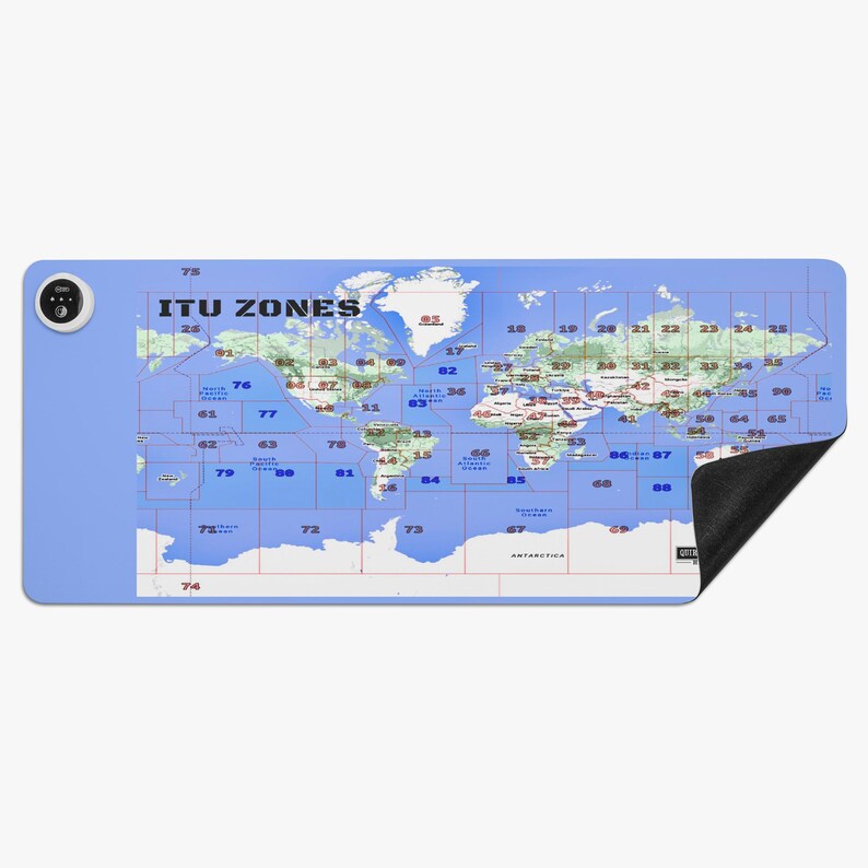 Heated ITU Zone Map Hamshack Desk Mat for Ham Radio / Amateur Radio - Etsy