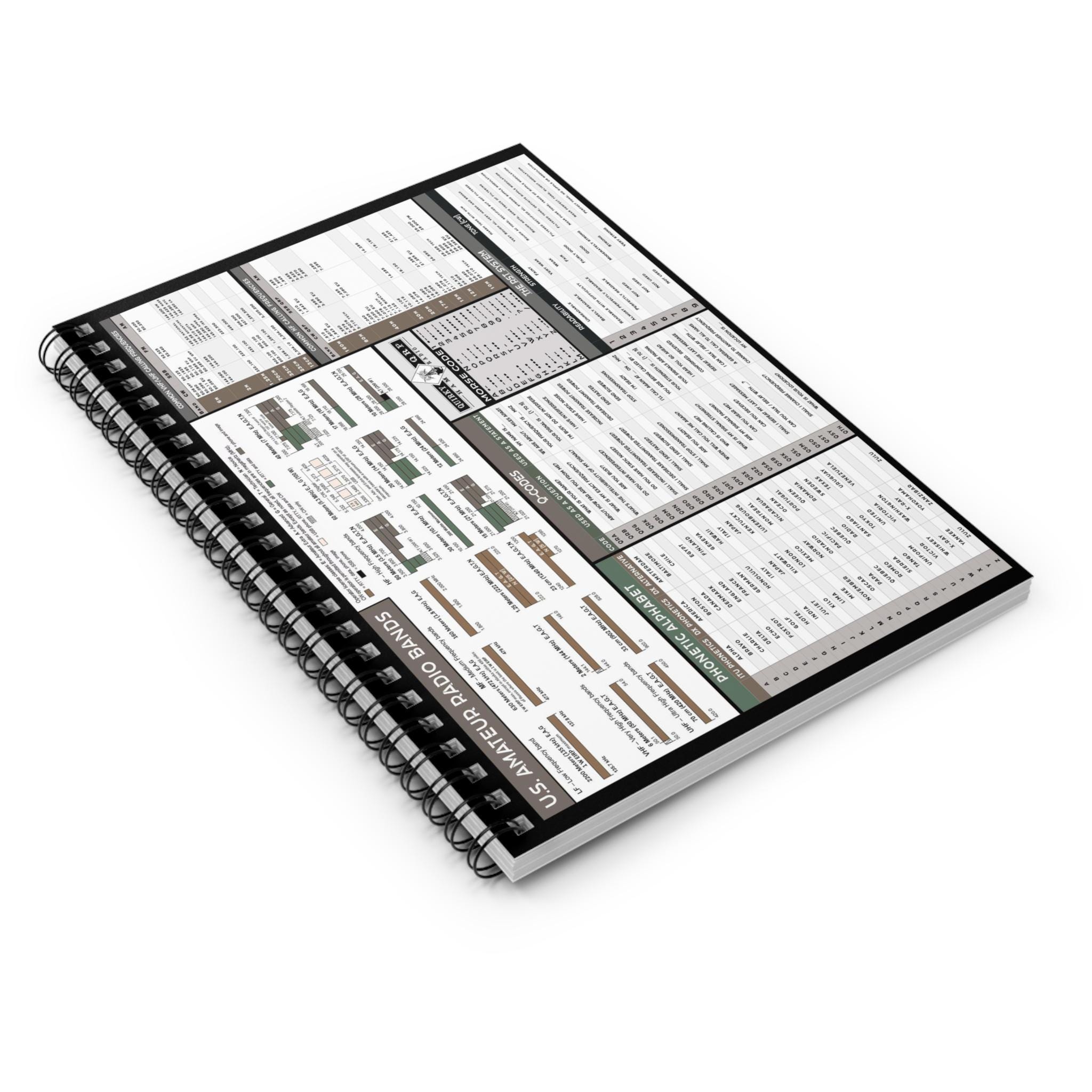 Spiral Notebook Ham Radio Reference Chart - Etsy
