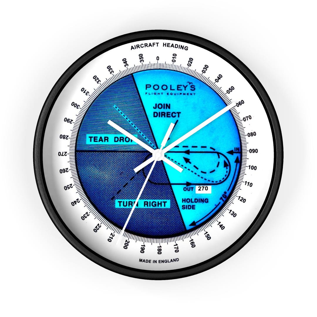 Aircraft Approach Angle Wall Clock for Pilots and Aviation Enthusiasts ...