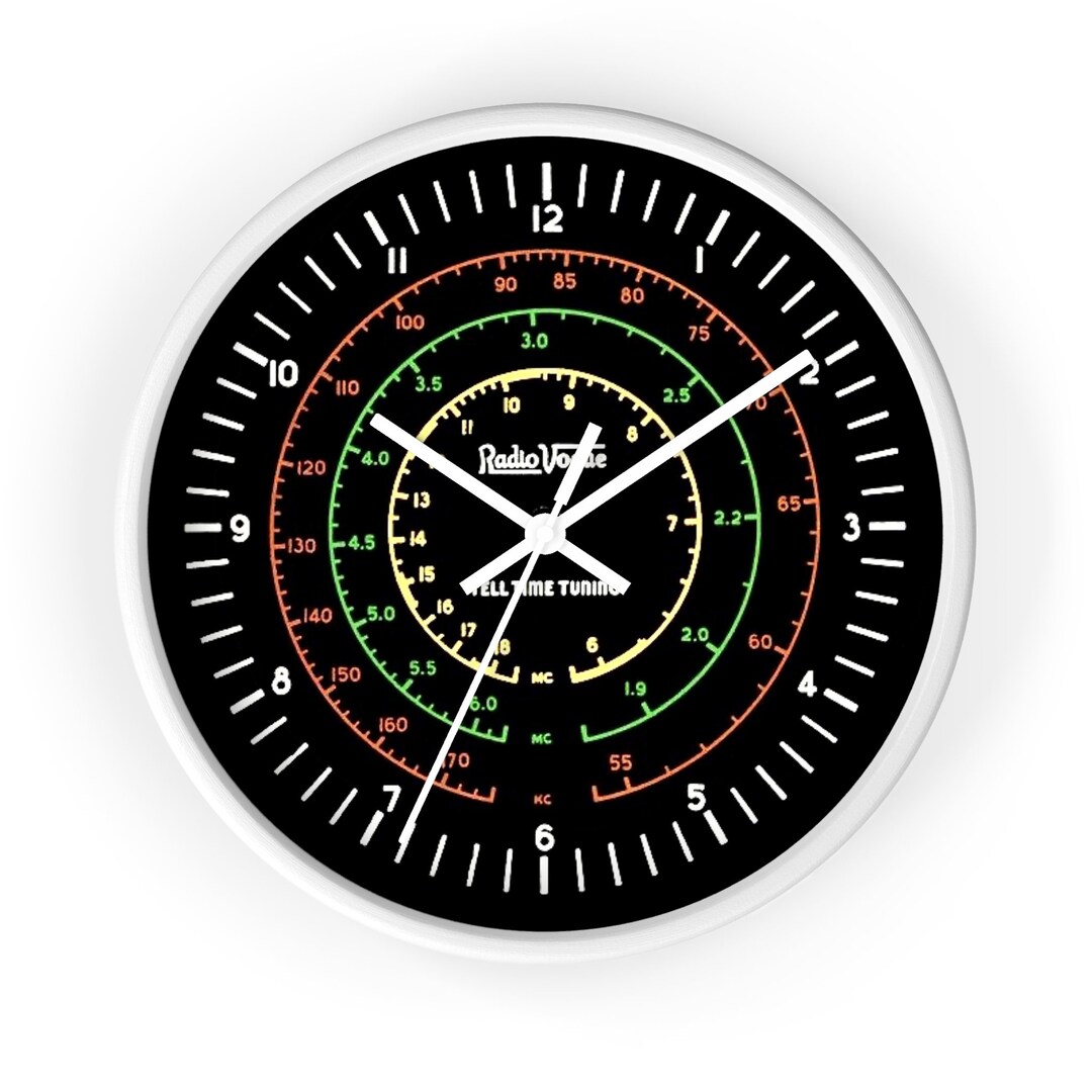 Radio Vogue Retro Ham Shack Wall Clock. Shortwave Dial Ham Radio Gift ...