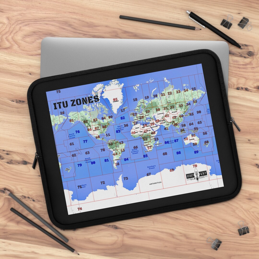 ITU Zone Map Laptop Sleeve for Ham Radio - Etsy