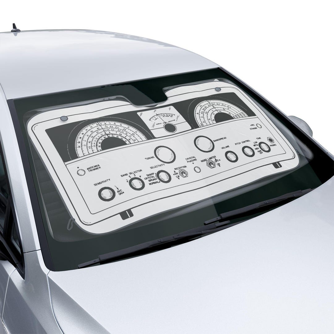 Retro Radio Car Window Shade. Protect the Ham Radio Transceiver in Your ...