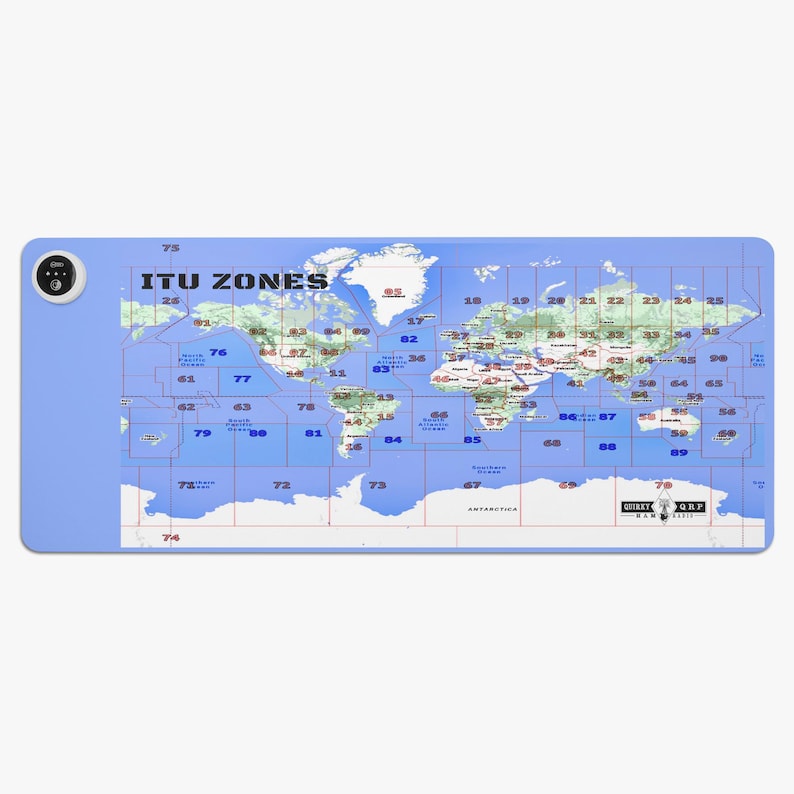 Heated ITU Zone Map Hamshack Desk Mat for Ham Radio / Amateur Radio - Etsy