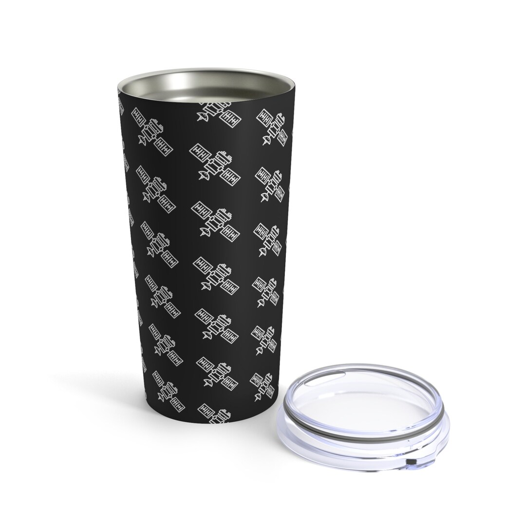 Satcom Coffee Tumbler Ham Radio Pattern 20oz. Black Stainless Steel - Etsy