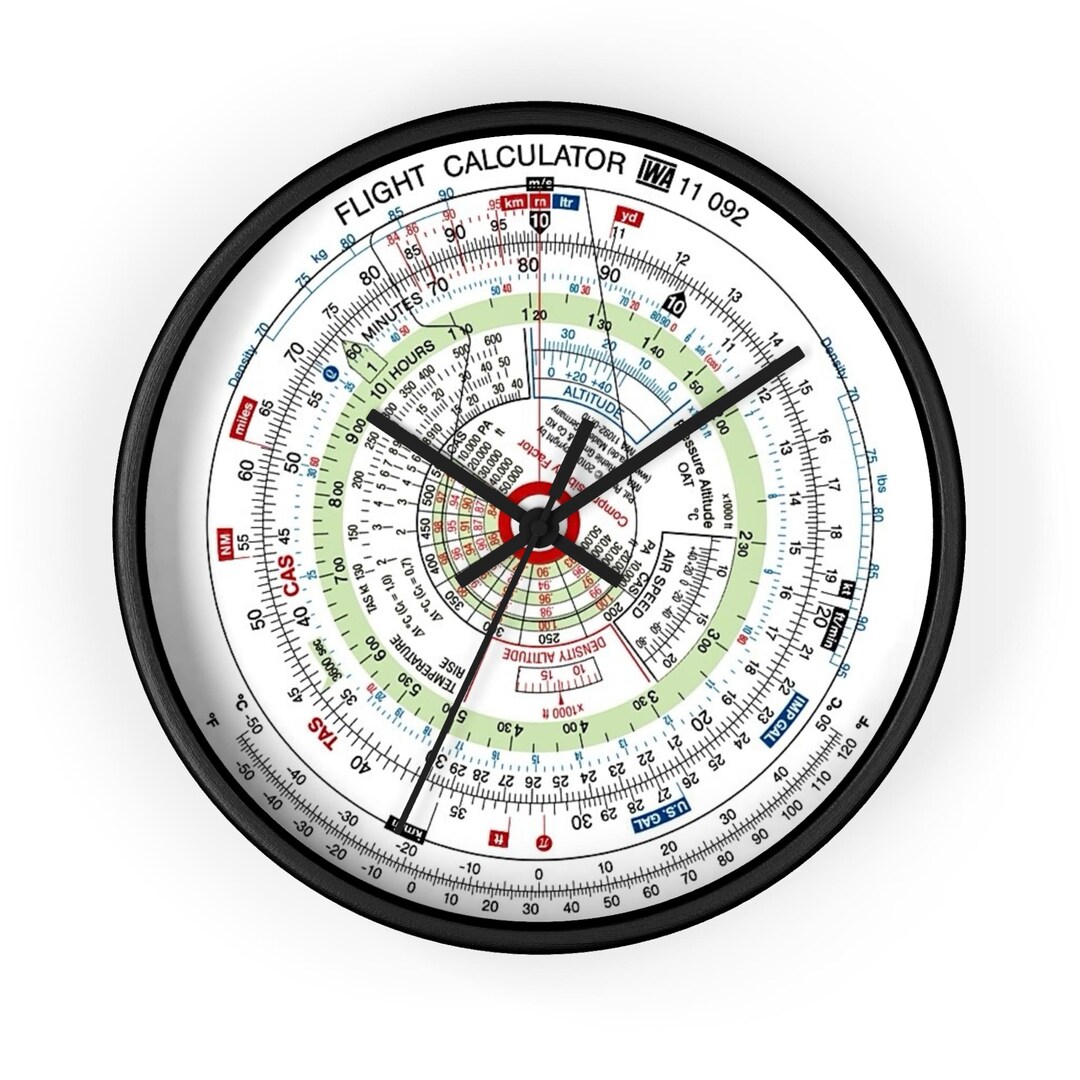 Aircraft Flight Calculator Wall Clock for Pilots and Aviation ...