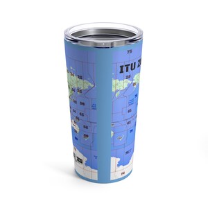 ITU Zone Map Ham Radio Tumbler 20oz - Etsy