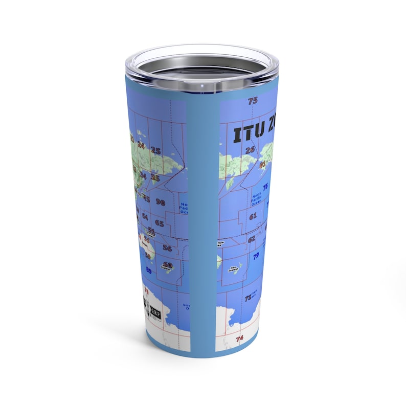 ITU Zone Map Ham Radio Becher 20oz - Etsy.de