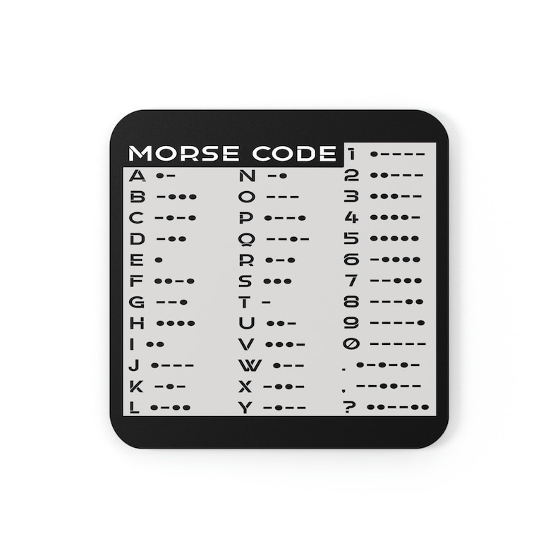 Ham Radio Morse Code Drink Coaster - Etsy