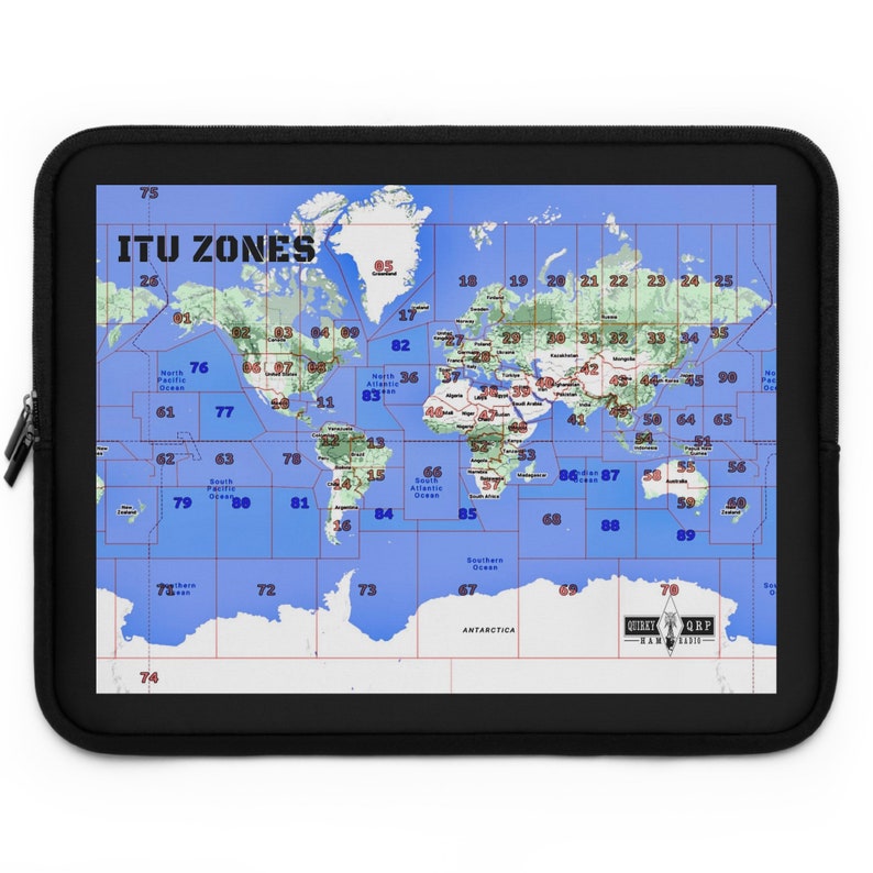 ITU Zone Map Laptop Sleeve for Ham Radio - Etsy